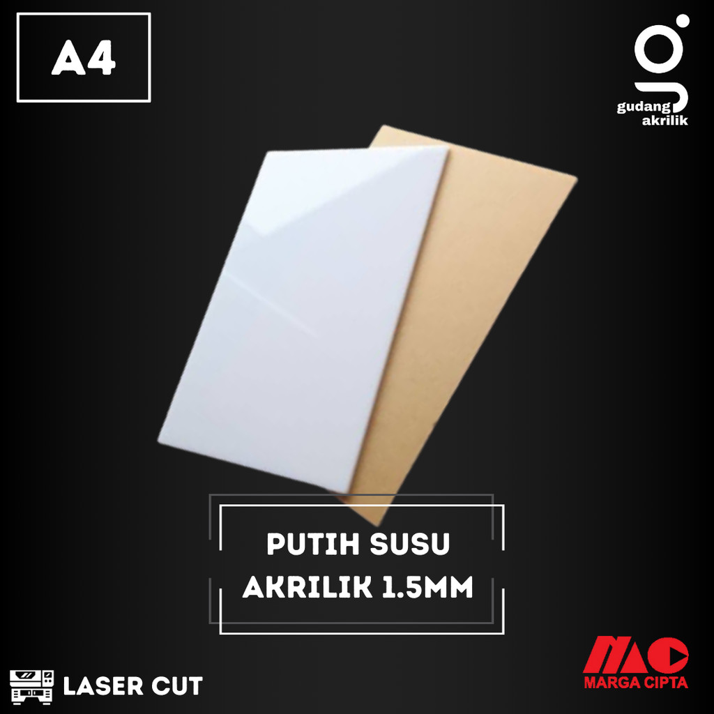 Jual Akrilik Putih Susu A4 1.5mm | Shopee Indonesia