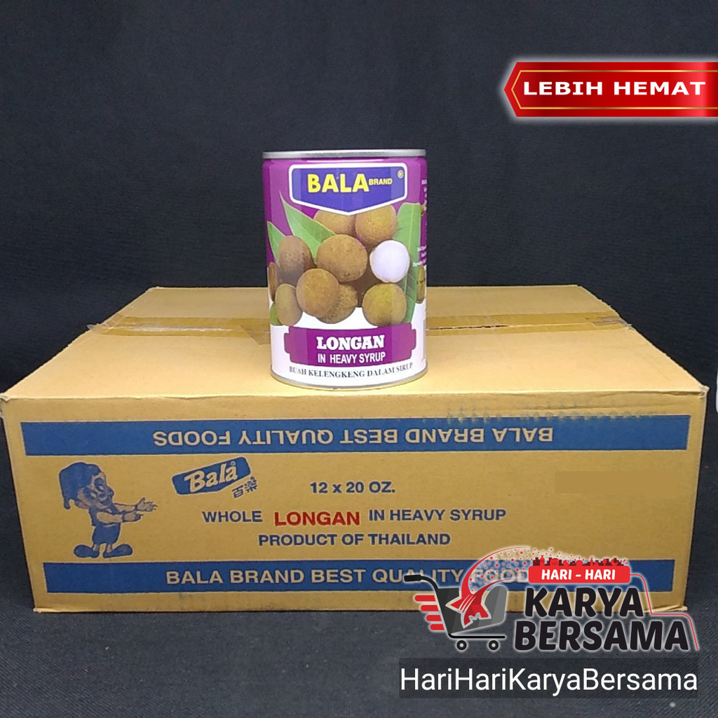 Jual MAKANAN BUAH KALENG BALA BRAND LONGAN IN HEAVY SYRUP BUAH ...