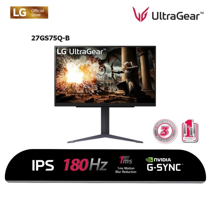 Jual LG UltraGear 27GS75Q-B 27" QHD IPS Gaming Monitor 200Hz sRGB 99% | Shopee Indonesia