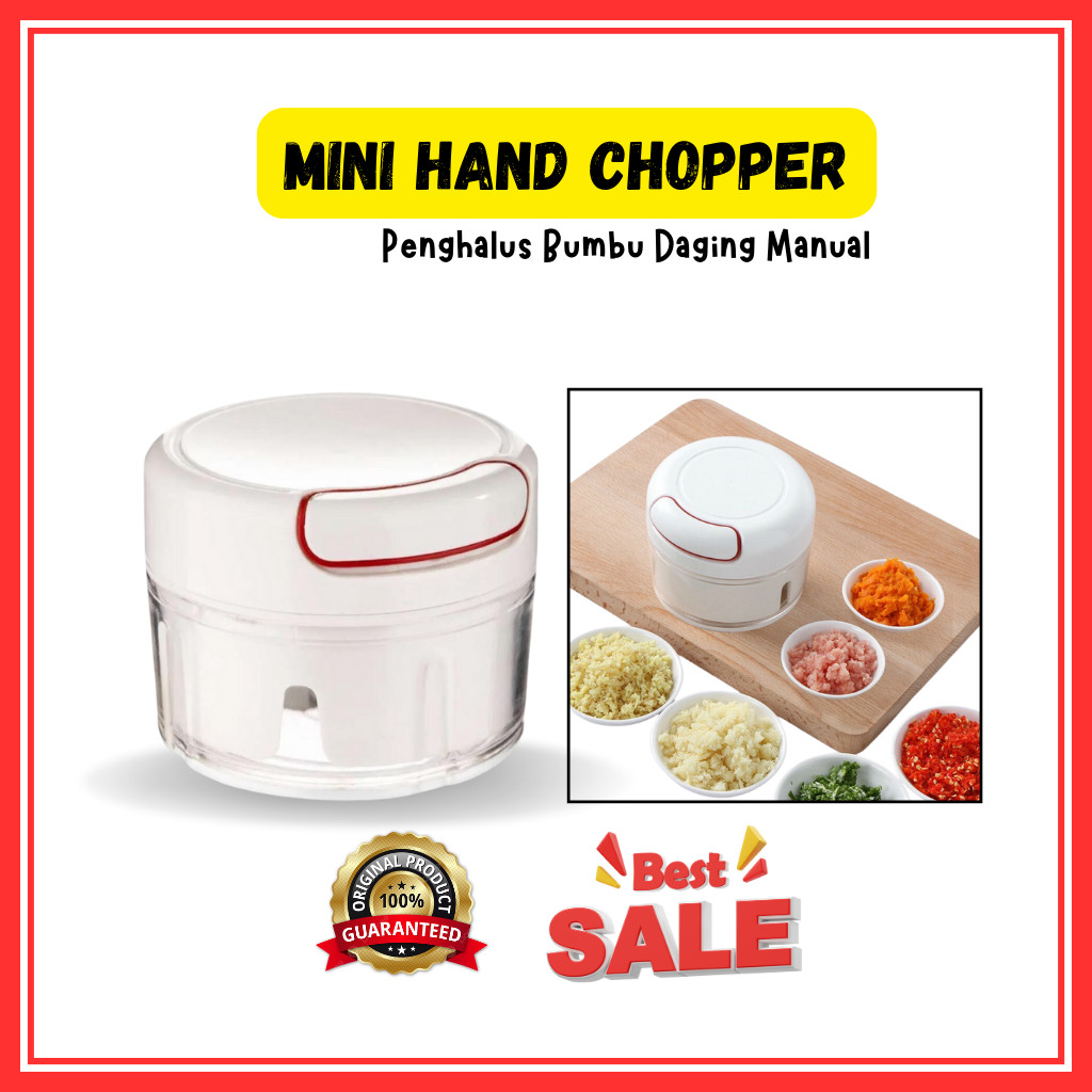 Jual Alat Penghalus Bumbu Daging Mini Hand Chopper Tarik Manual ...