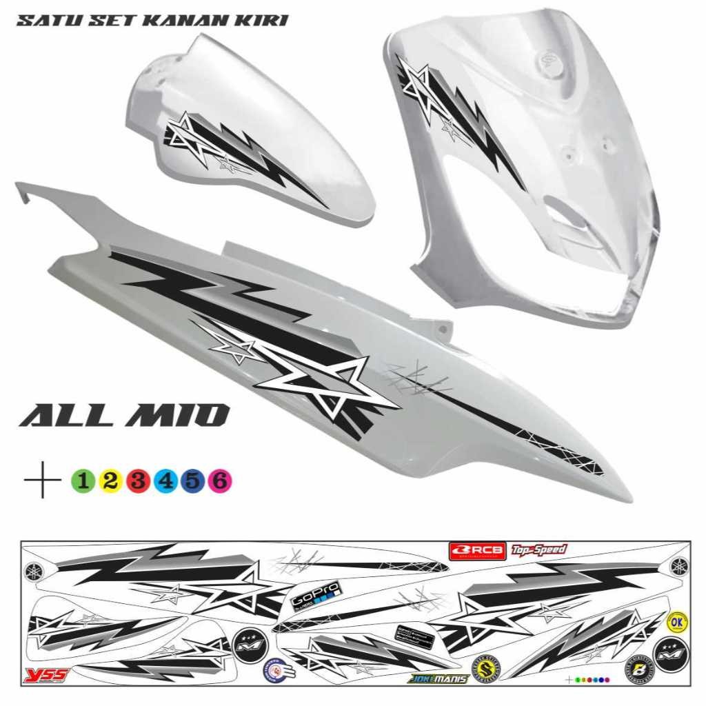 Jual STIKER Variasi Yamaha Mio Old/Smile Bintang Star Design Keren STRIPING COD MOTIF KEREN ...