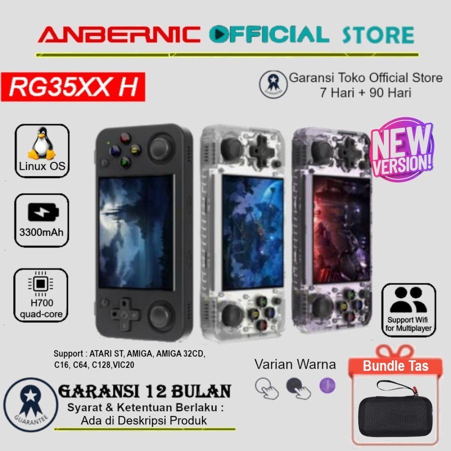 Jual ANBERNIC RG35XX H Portable Handheld Retro Video Game Console ...