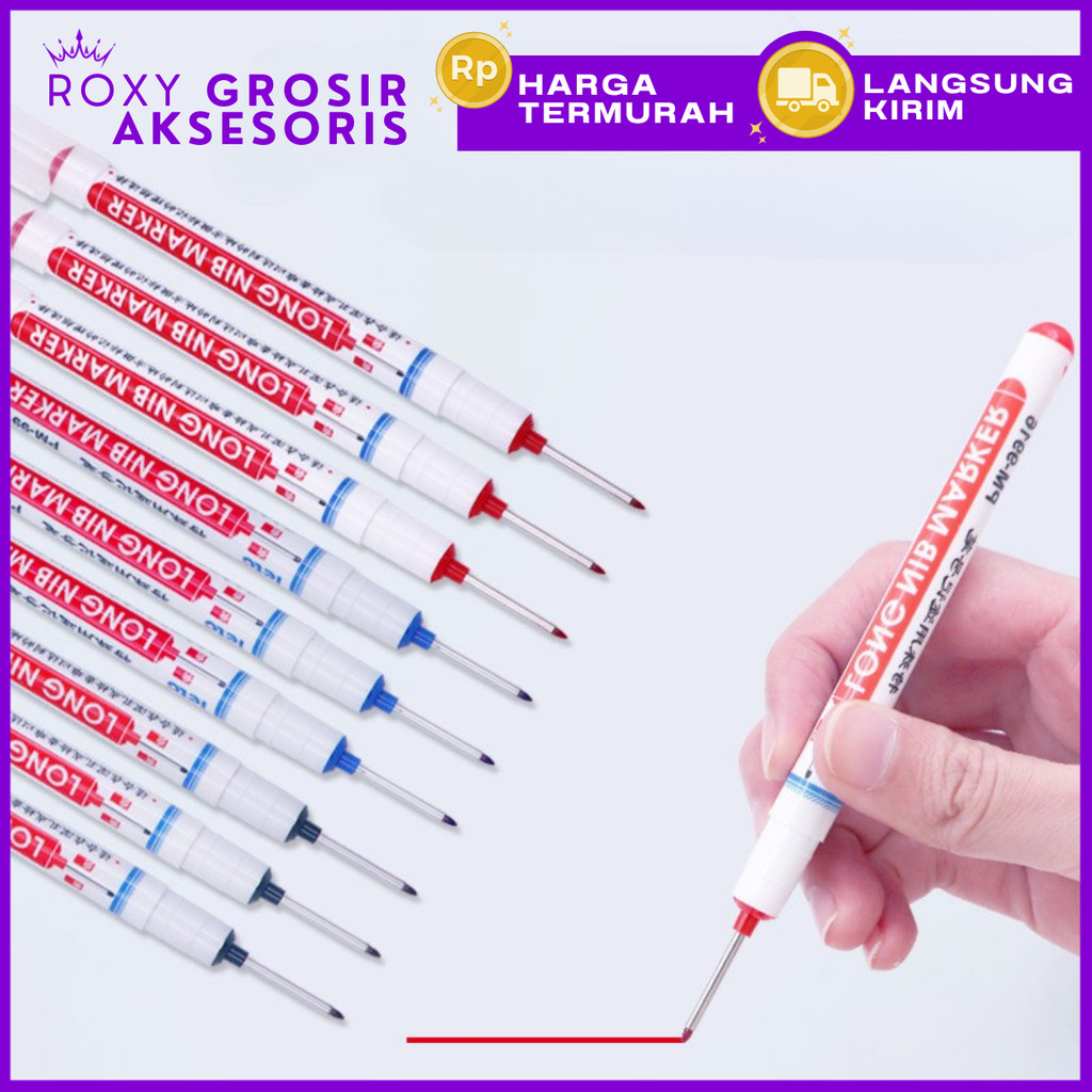 Jual Spidol Pertukangan Panjang NIB Marker Waterproof Long Head Marker ...