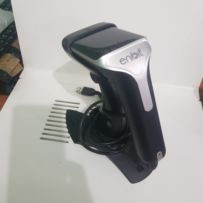 Jual scanner barcode 1D Enbit lengkap Stand Autoscan | Shopee Indonesia