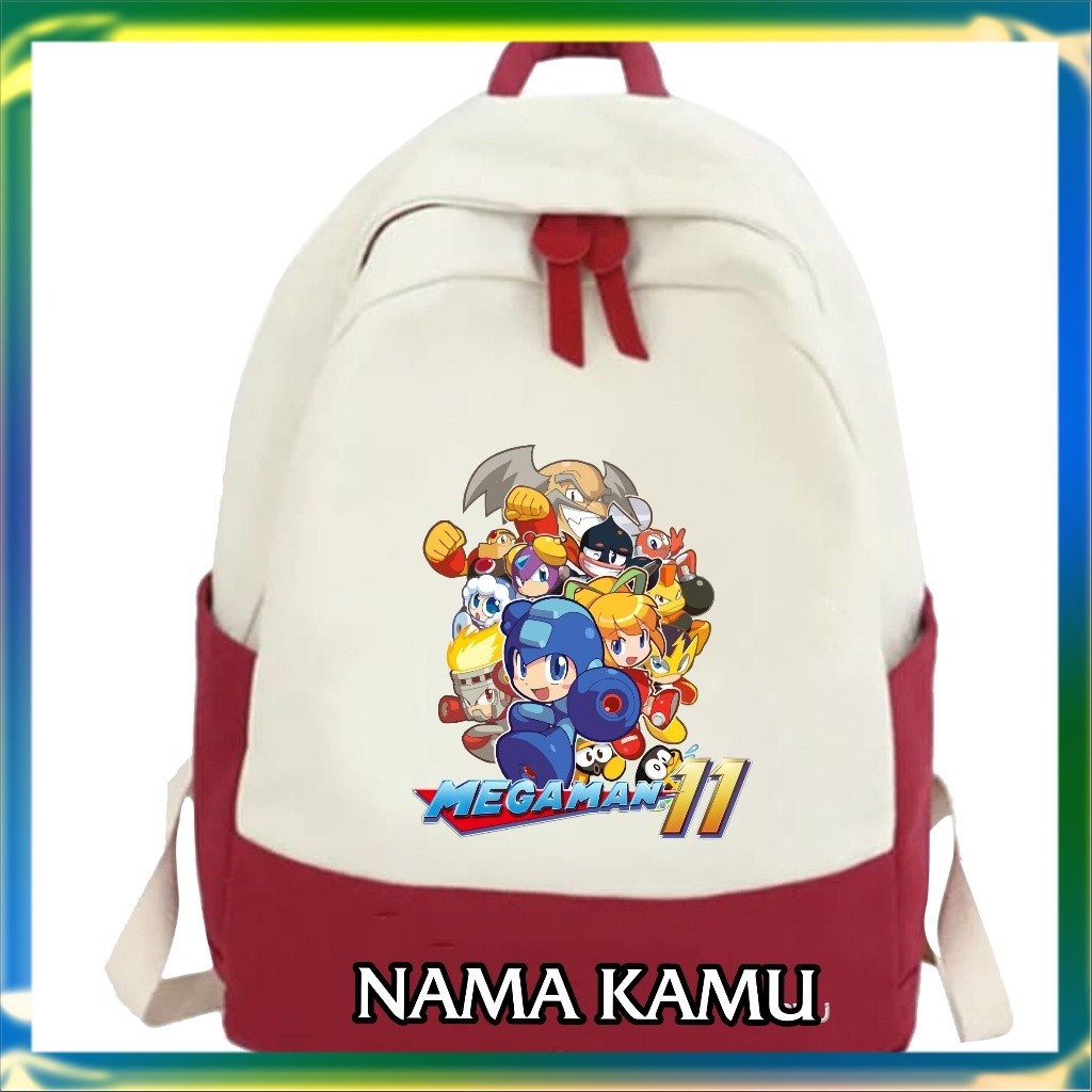 Jual SM Tas Sekolah Anak SD Ransel karakter Animasi Megaman Secret ...