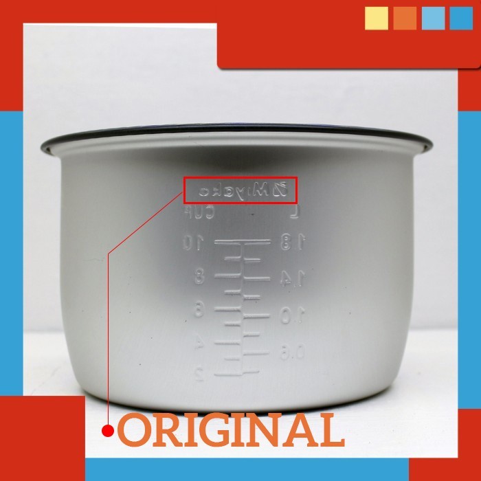 Jual READY 0,6 1,2 dan 1,8 Liter ORIGINAL ADA LOGO MIYAKO Panci Rice ...