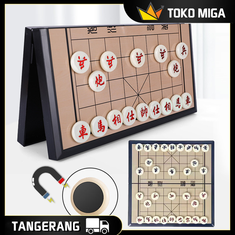 Jual 20*20cm Papan Catur Cina Mini Magnet Dengan Bidak Catur Portabel Papan Catur China Mini ...