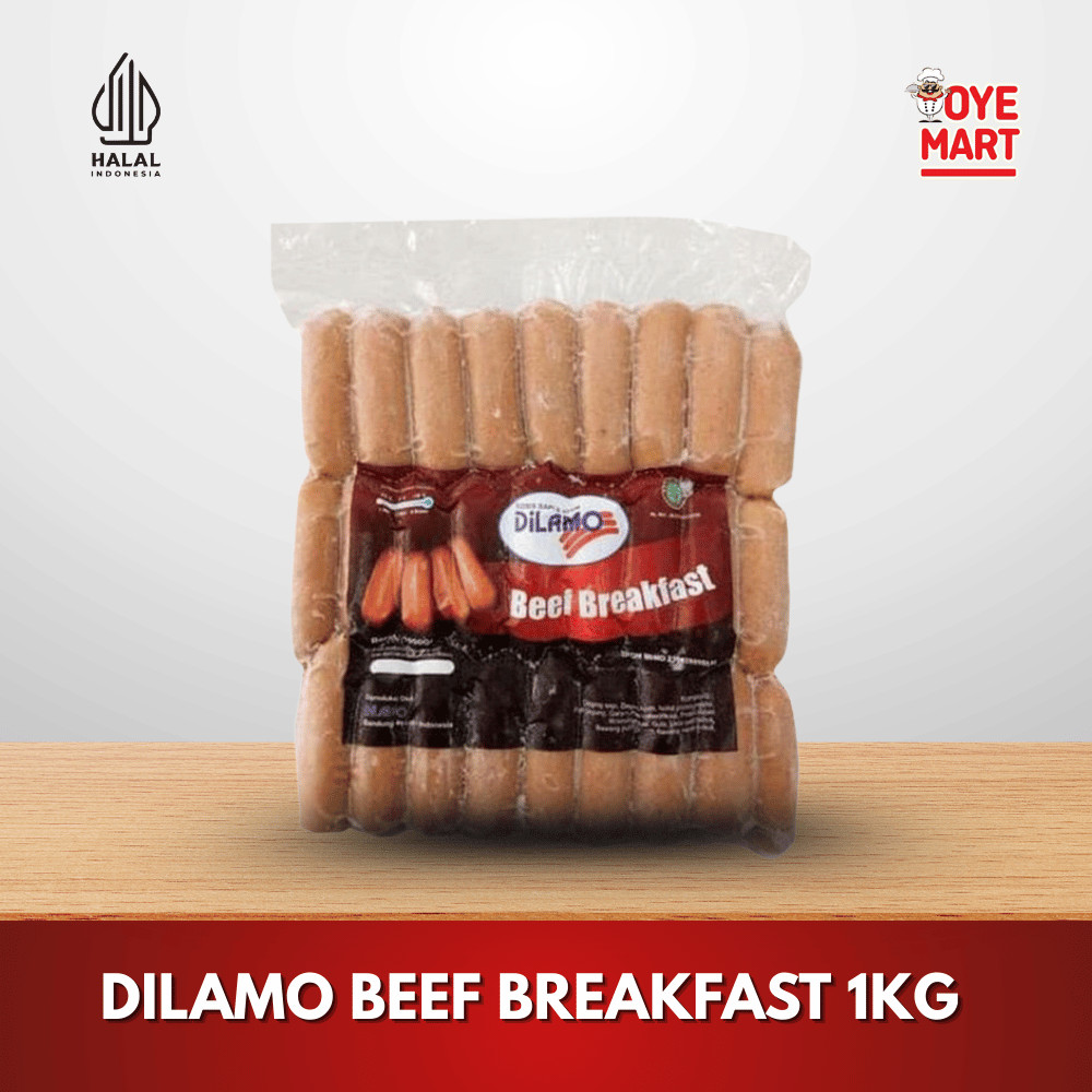 Jual DILAMO BEEF BREAKFAST 1KG SOSIS SAPI | Shopee Indonesia