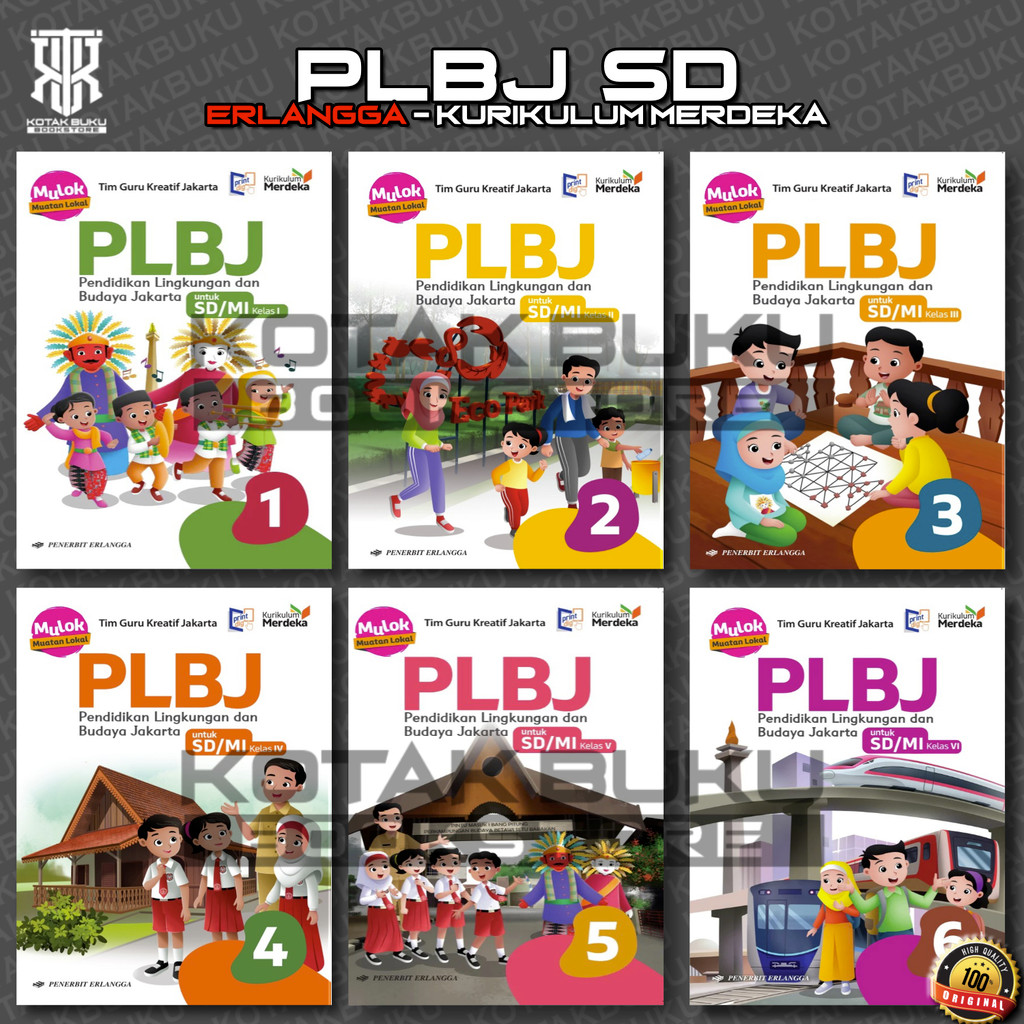 Jual ( ERLANGGA ) Buku PLBJ Kelas 1 2 3 4 5 6 SD/MI Kurikulum Merdeka ...