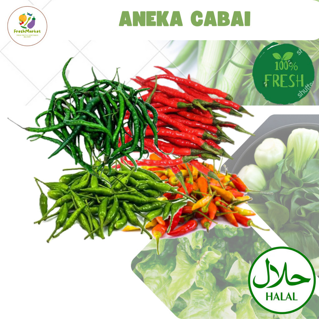 Jual Cabe Aneka Cabai Merah Rawit Caplak Hijau Keriting Sayurinstant ...