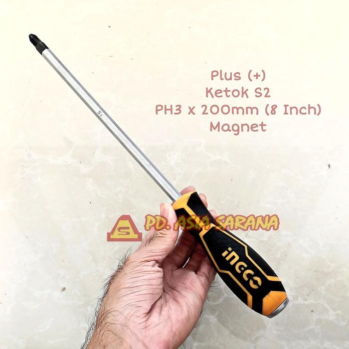 Jual Obeng Ketok Plus 8" Inch (+) INGCO HGTSPH3200 Go Through ...