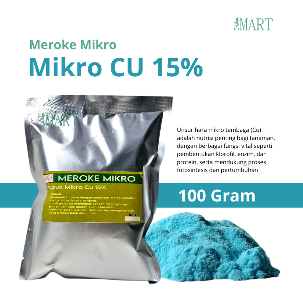 Jual Pupuk meroke Mikro cu 15% Edta hidroponik - 100 gram kemasan ...