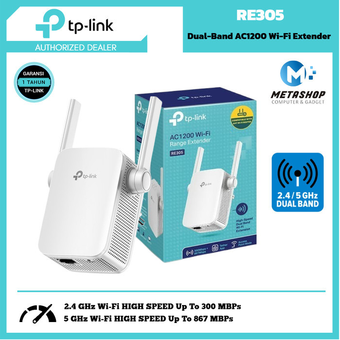 Jual TP-LINK RE305 Dual-Band AC1200 Wi-Fi Range Extender Repeater Booster Penguat Sinyal ...