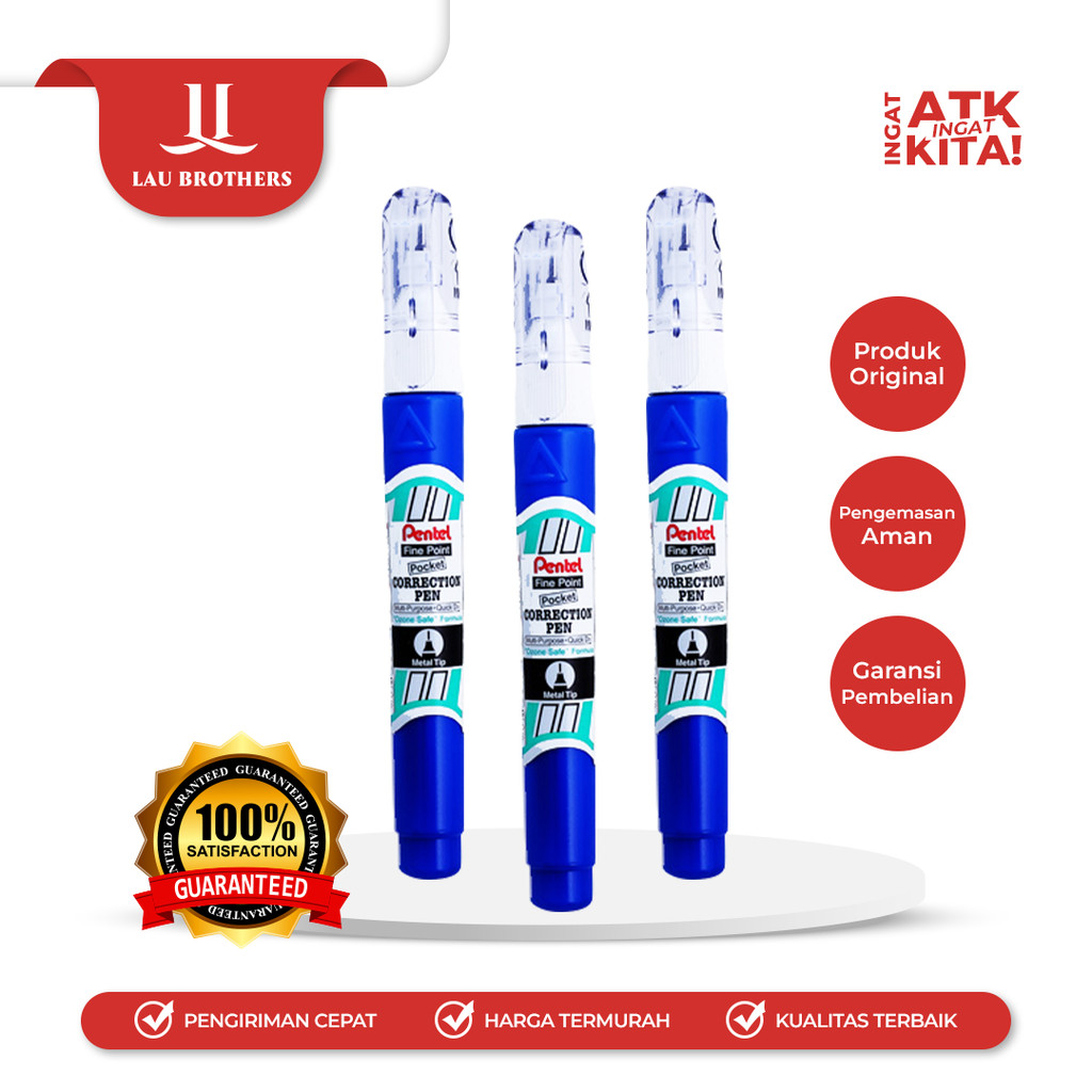 Jual PENTEL TIPE-X CAIR/ CORRECTION FLUID ZL62W (1PC) | Shopee Indonesia