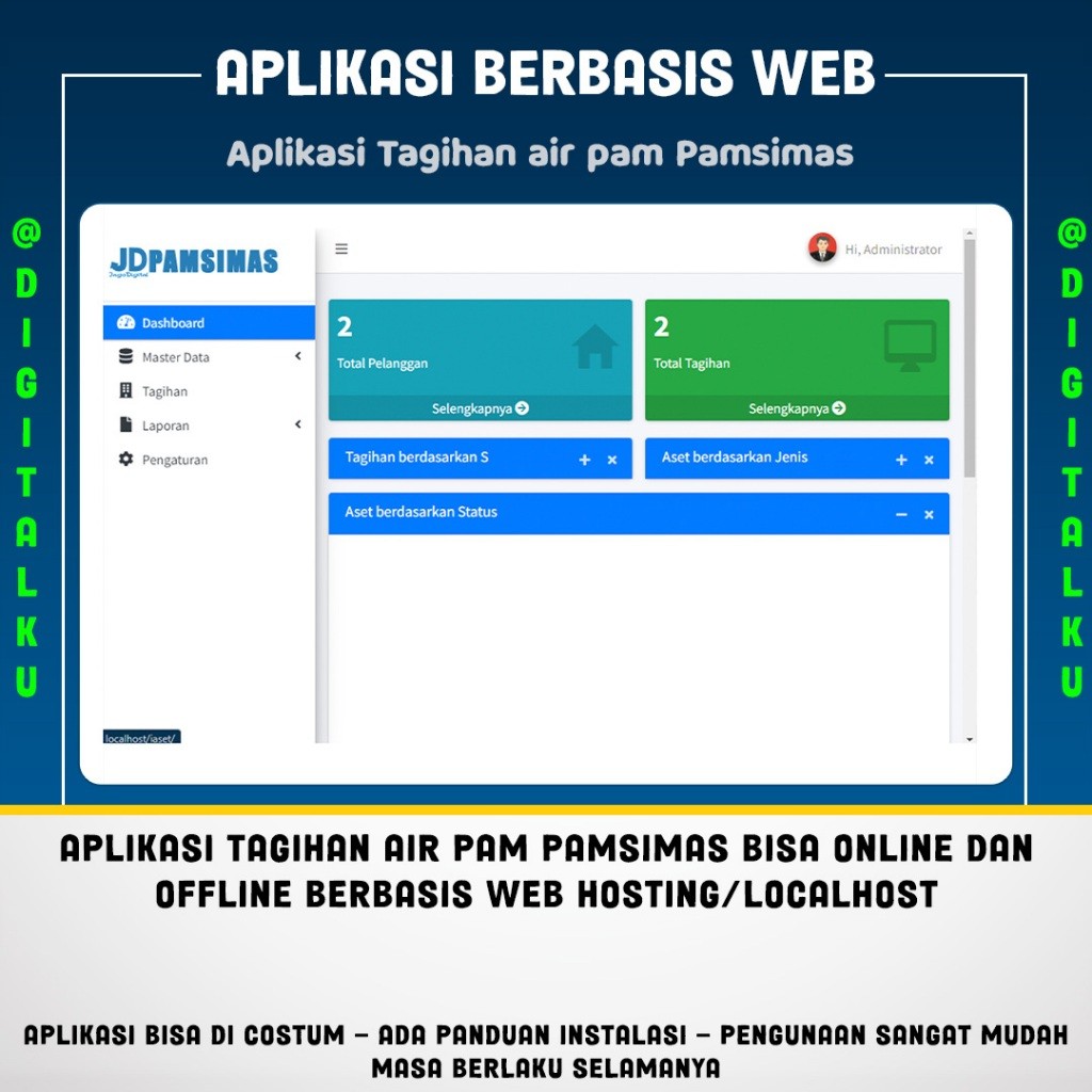 Jual Aplikasi Tagihan air pam Pamsimas bisa offline dan online | Shopee ...