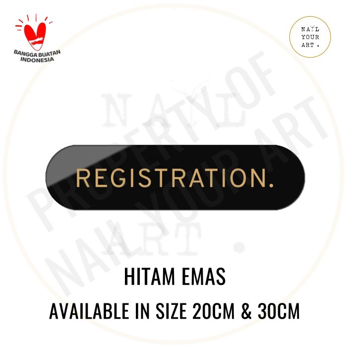 Jual RZ99 Sign Akrilik REGISTRATION - Nail Your Art - Signage minimalis ...