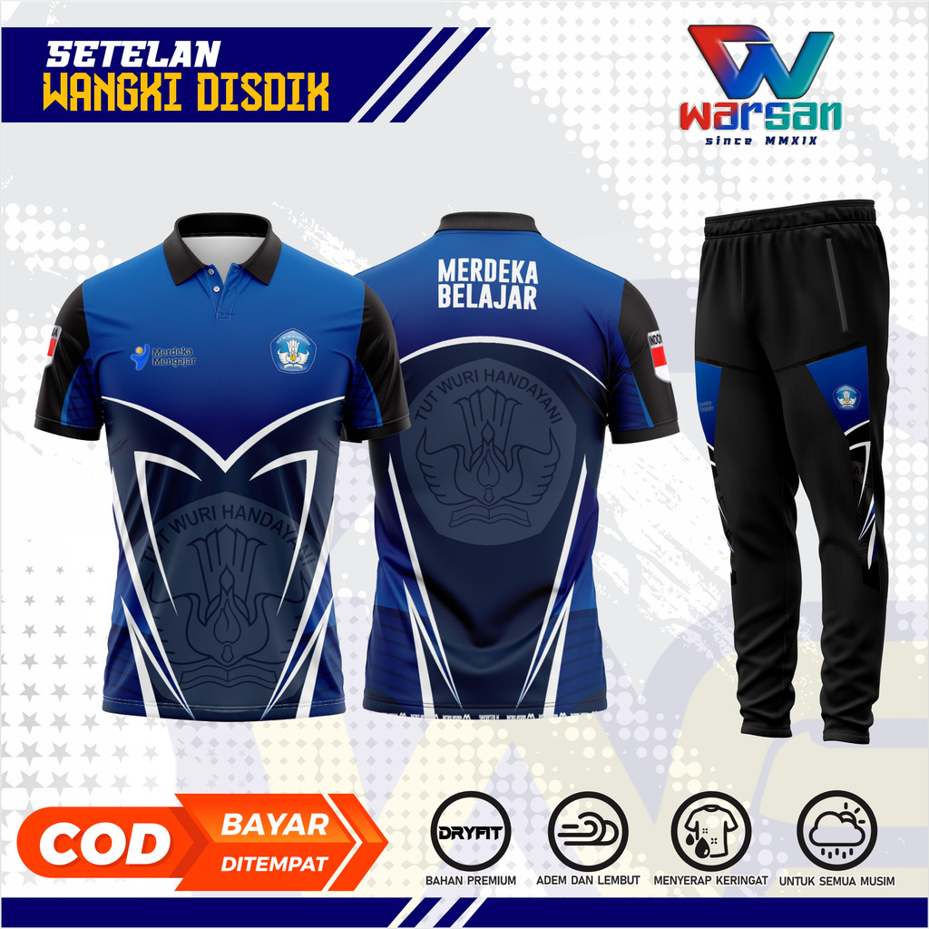 Jual SERAGAM OLAHRAGA DISDIK / SETELAN DISDIK / JERSEY WANGKI DISDIK ...