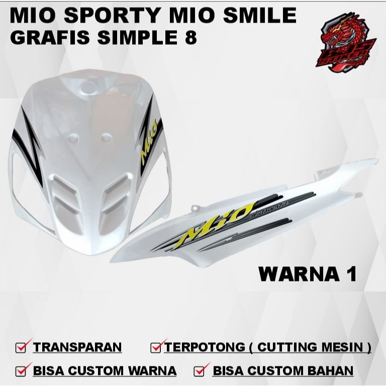 Jual Sticker Striping yamaha mio sporty mio smile motif simple 8 ...