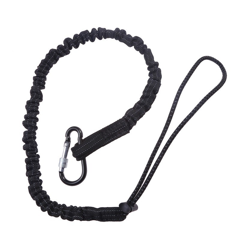 Jual Safety Bungee Tether Tool Lanyard With Carabiner Hook Prevent ...