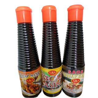 Jual Paket Isi 3 Botol AAA 140 ml - Kecap Manis, Kecap Asin, Saos sedap ...
