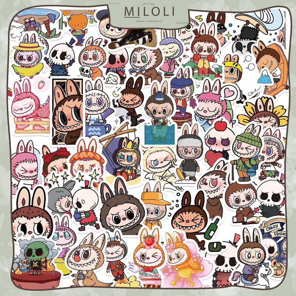 Jual [MILOLI] 80Pcs STICKER LABUBU Monster Cartoon Deco Sticker DIY ...