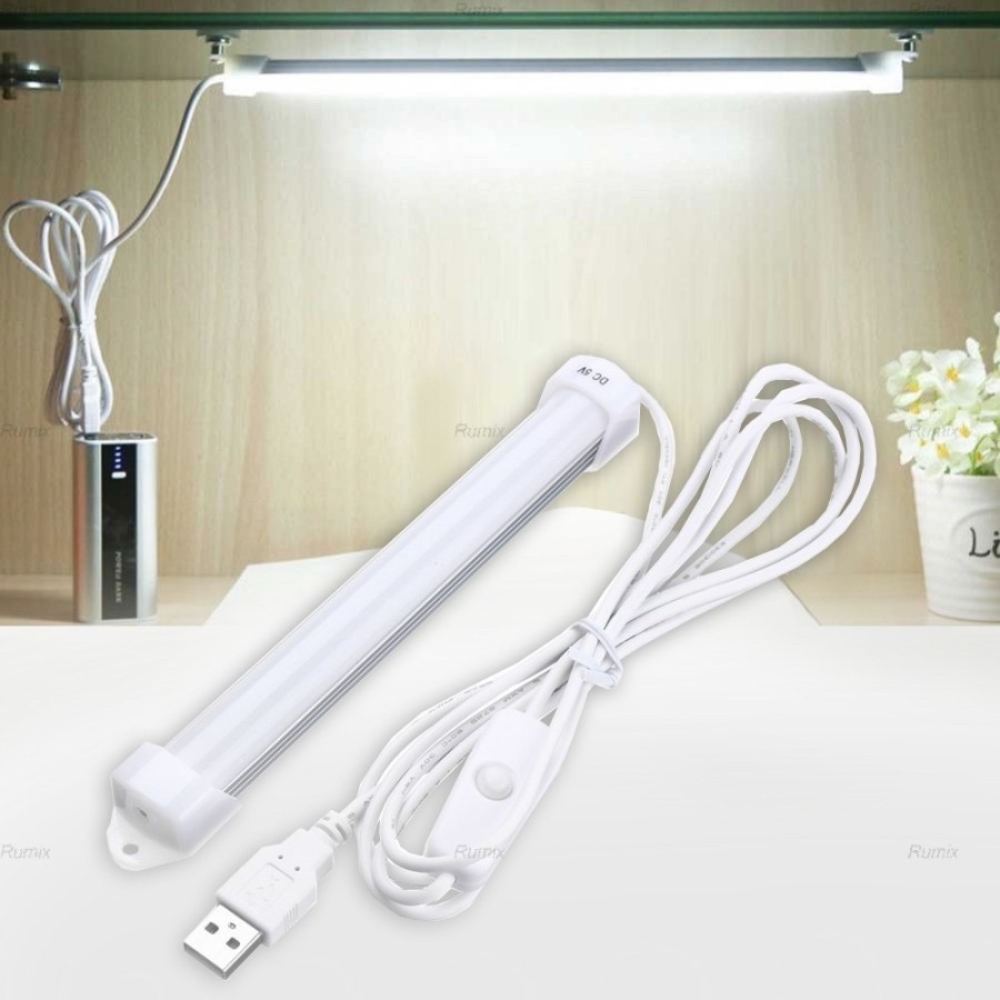 Jual Lampu Neon Panjang Strip Tabung LED USB Belajar Kerja Rumah Dapur Portable Tempel 30cm 32cm ...