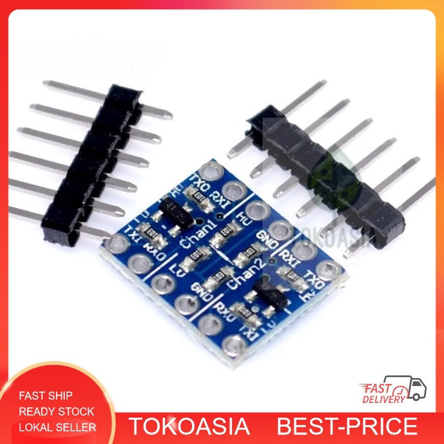 Jual I2C Logic Level converter 5V/3.3V Bi-Directional (2 Channel) 2-Way ...
