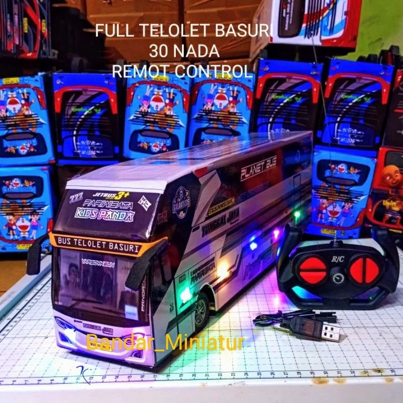 Jual YT57B Mainan Bus Telolet Basuri Remot Control Bisa Cas panjang 46 ...
