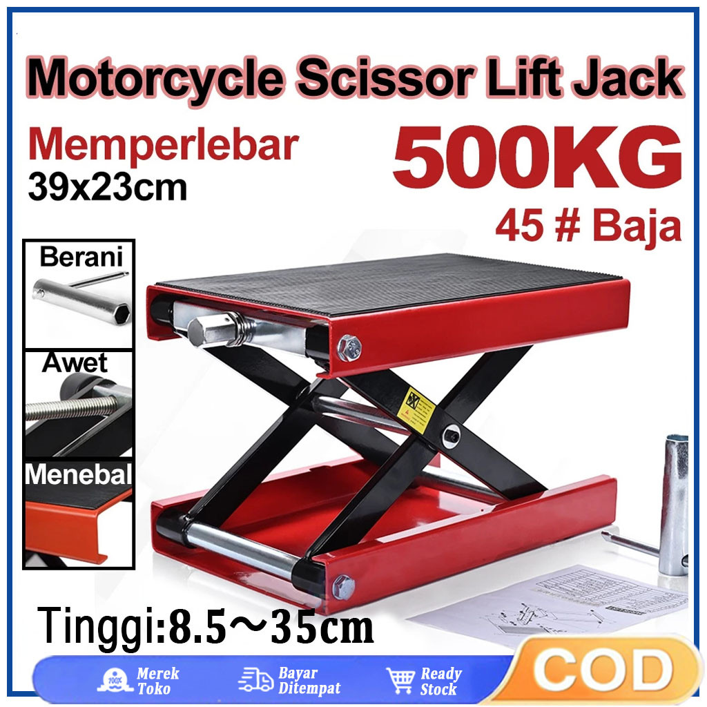 Jual Dongkrak Meja Motorcycle Gunting Tipe 500KG/Jack Hoist Stand Repair Motorcycle/Jackstand ...