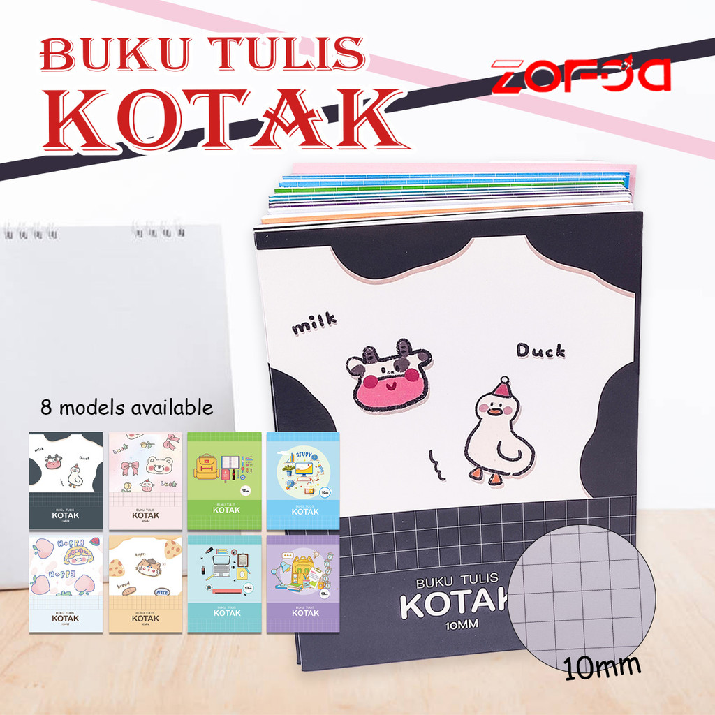 Jual 10*10mm Grid Notebook Buku Tulis Kotak Kecil Lucu Anak 38 Lembar ...