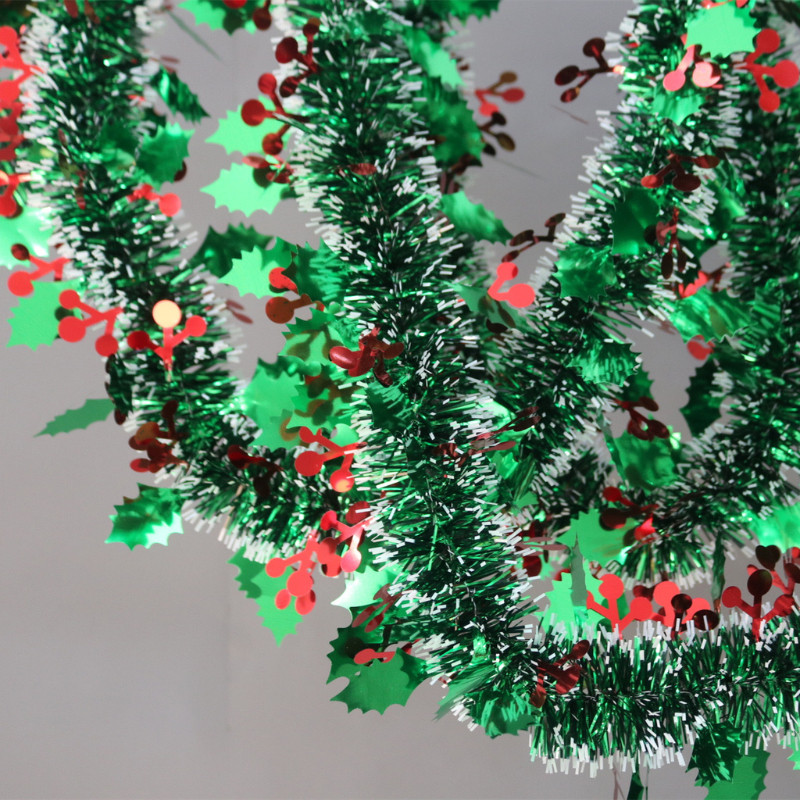 Jual Slinger Natal Hijau Snow Holly Berry Cherry Daun / Selinger Hiasan ...