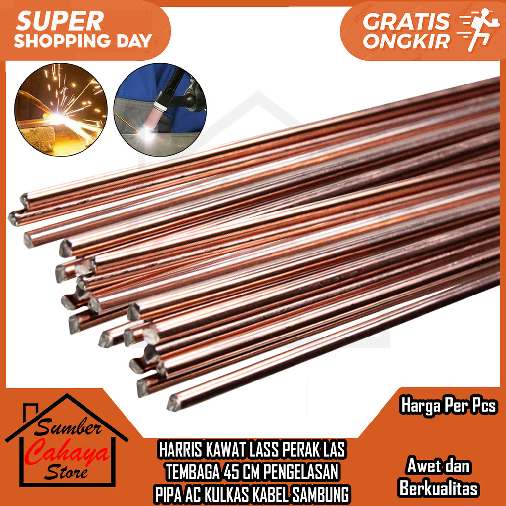 Jual Harris Kawat Lass Perak Las Tembaga 45 CM Pengelasan Sambung ...