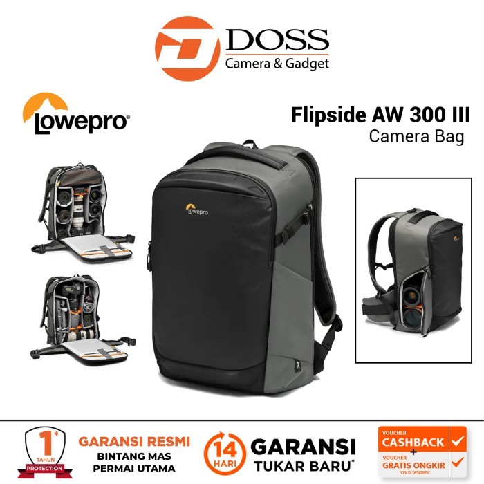 Jual Lowepro Flipside 300 AW III Camera Backpack Flip Side 300AW III ...