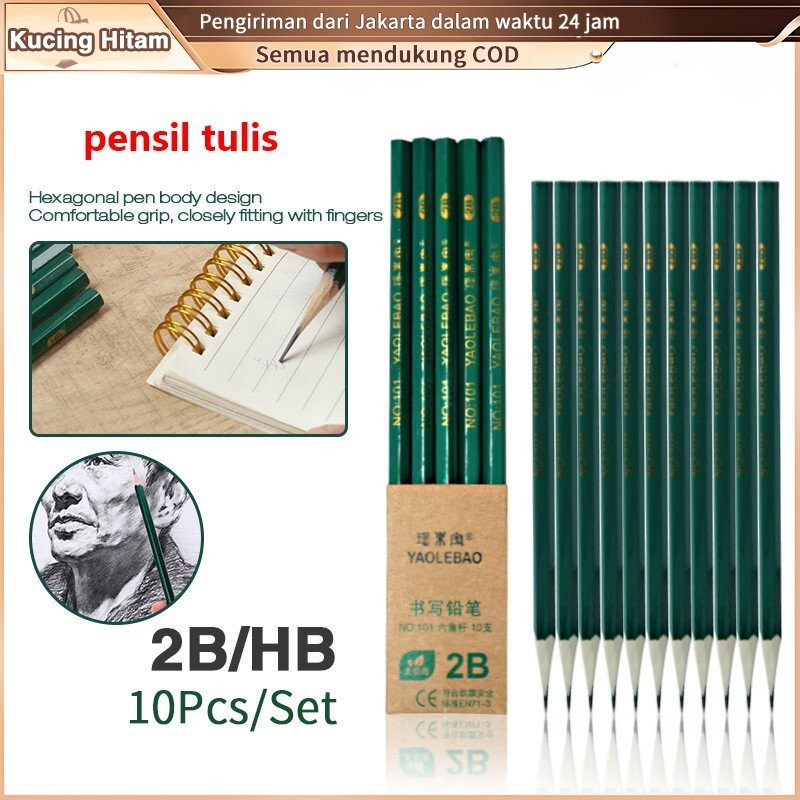 Jual 10PCS Graphite Pencil / Pensil Kayu 2B/HB | Shopee Indonesia