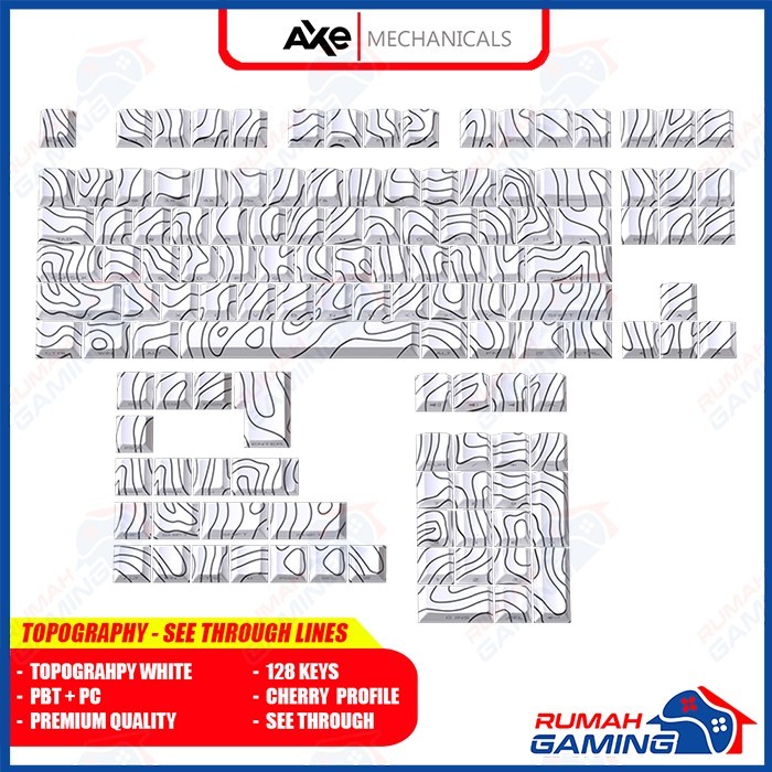 Jual AXE MECHANICALS - Keycap - Keycaps - Cherry - Topographic ...