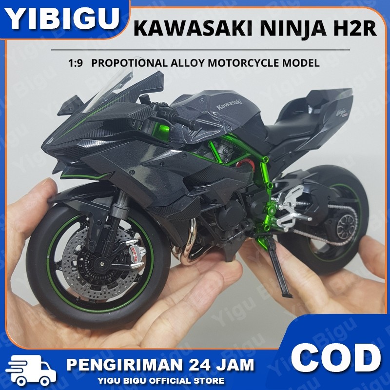 Jual SD34RF Motor Kawasaki H2R Diecast Motor 1:12 & 1:9 &1:18 Miniatur Motor Ninja Motor Mainan ...