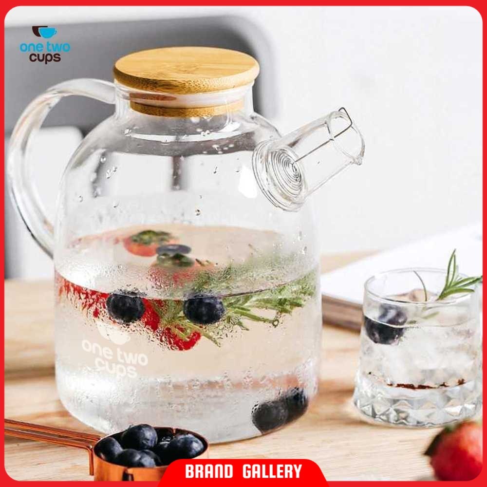 Jual One Two Cups Teko Kaca Teh Pitcher Tahan Panas Api Borosilicate 1.1L - TP-760 | Shopee ...