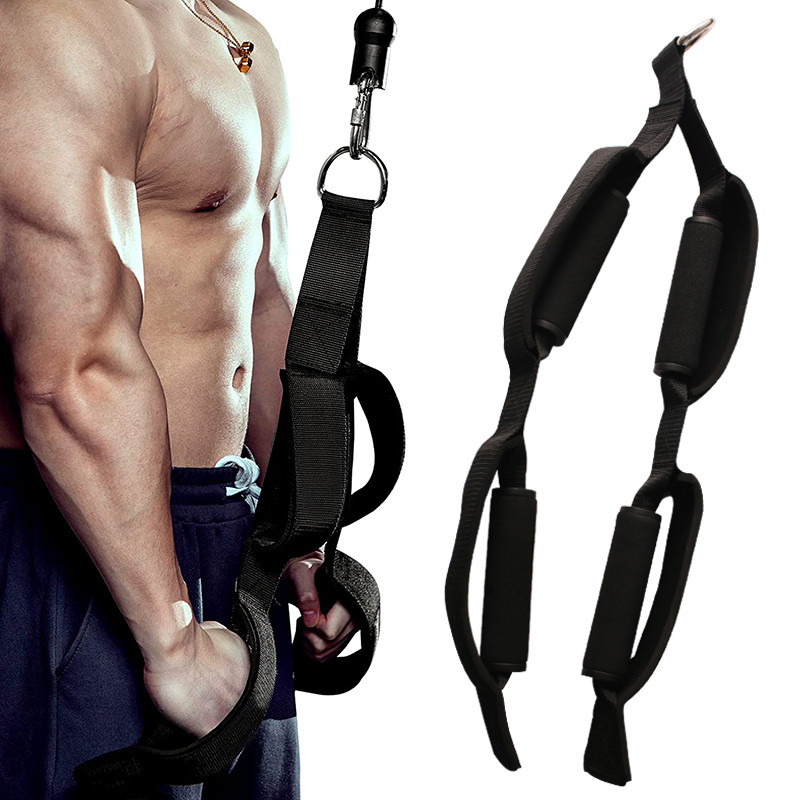 Jual Tricep Rope Strap Suspension Band Long Rope Cable Bodybuilding Fitness Pull Down Biceps ...