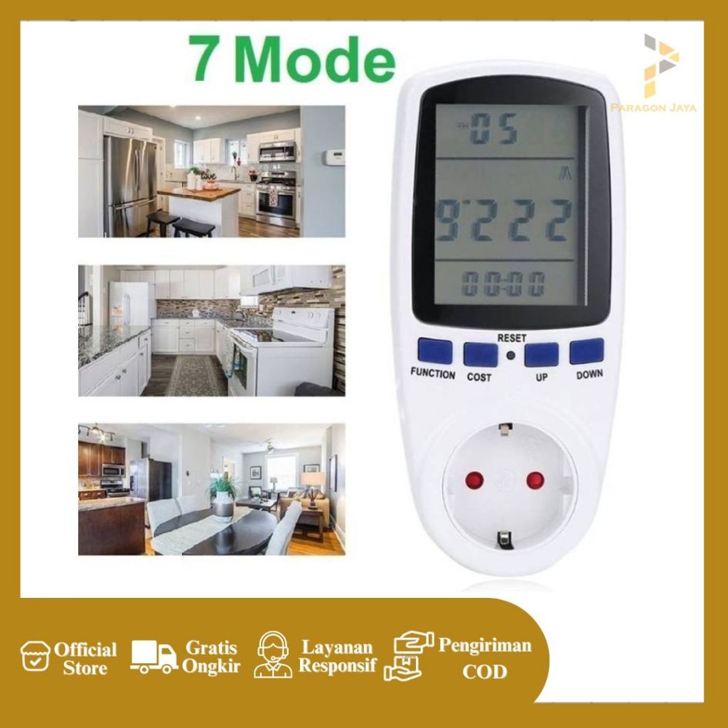 Jual Watt Meter Stop Kontak Pengukur Daya Listrik Wattmeter KWH Volt ...