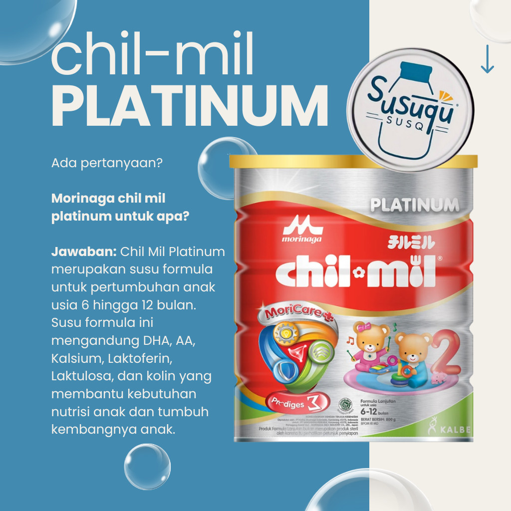 Jual Chil Mil Platinum Dari Morinaga 400 Gram Untuk 6 Sampai 12 Bulan ...
