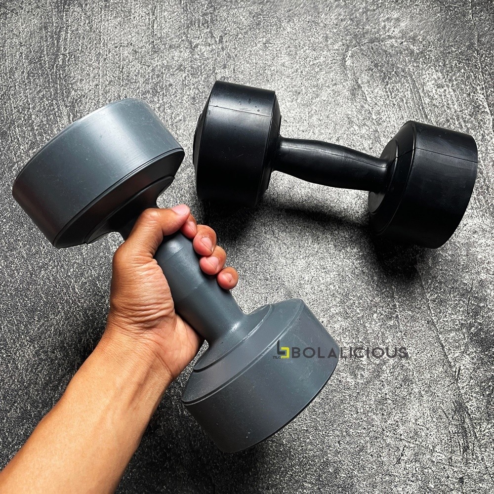 Jual Barbel Kosongan Dumbell Plastik PVC Tebal 3kg 5kg 7kg 10kg | Shopee Indonesia
