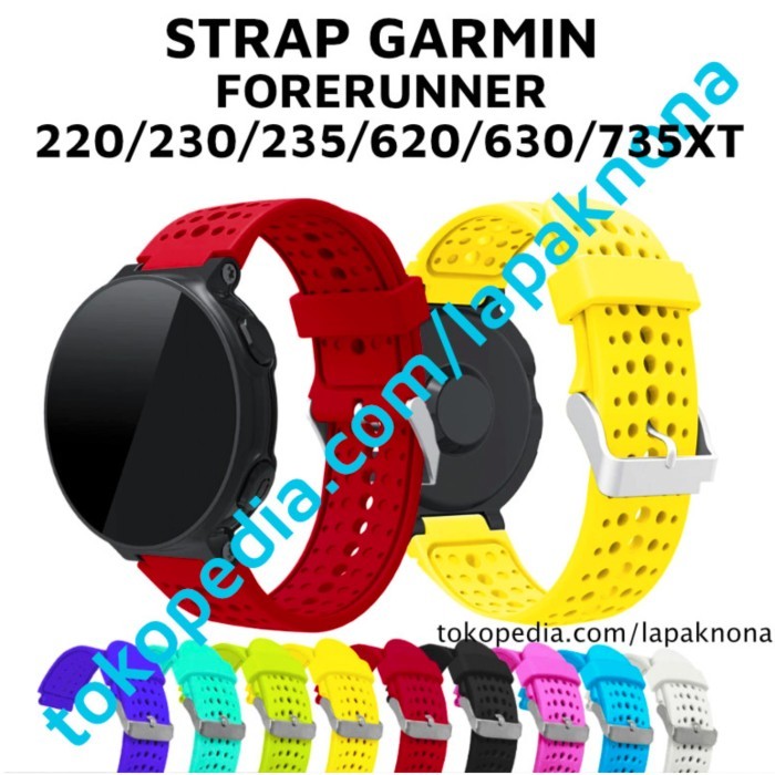 Jual Strap Garmin Forerunner 220 230 235 620 630 735XT Tali Jam Silikon ...
