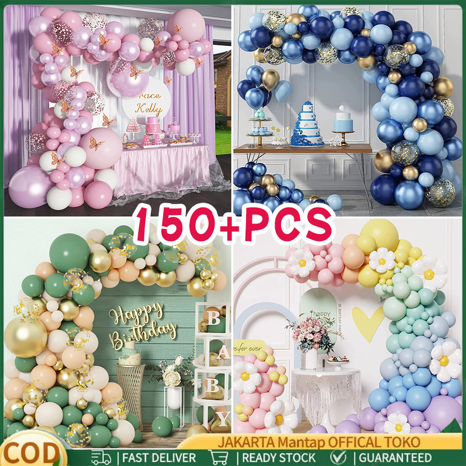 Jual Balon Set Balloon Garland Karangan Bunga Warna Untuk Dekorasi ...