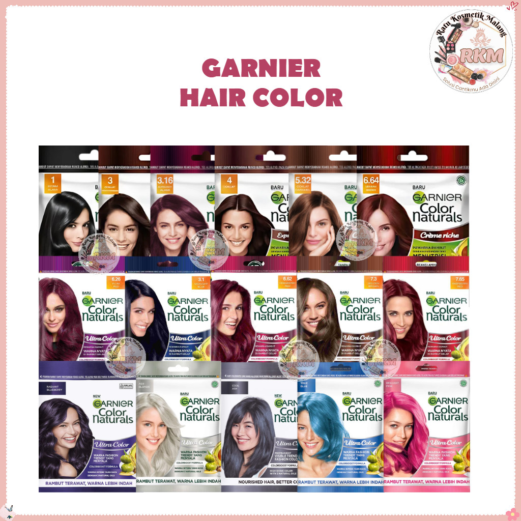 Jual GARNIER Hair Color Natural | Cat Rambut | Pewarna Rambut | Semir ...