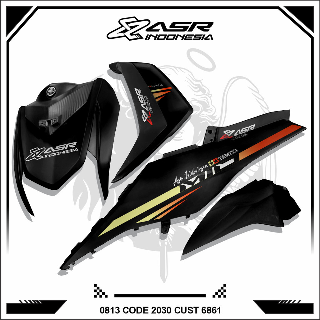 Jual Striping sticker variasi Mio M3 motif list simpel transparan ...