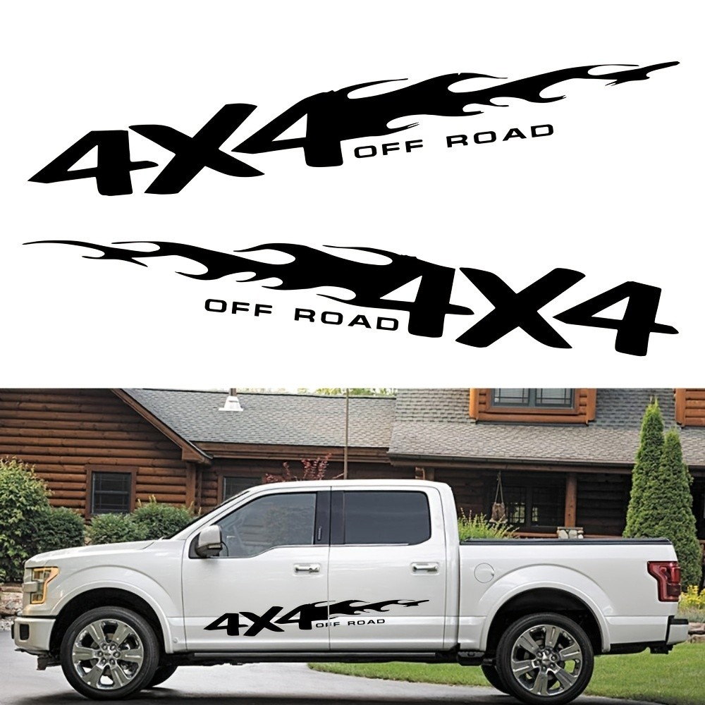Jual WATOSU 2 Pcs Sticker Garis Totem Api Off-Road Vinil 4X4-Ubah Mobil ...