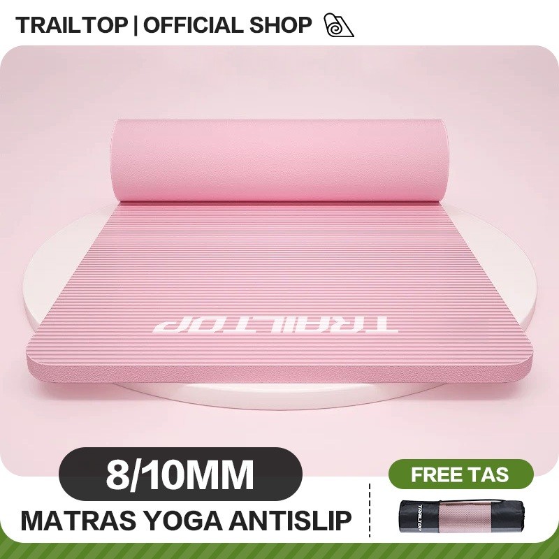 Jual TrailTop Matras Olahraga Yoga Tebal 8/10mm NBR Matras Yoga Premium ...