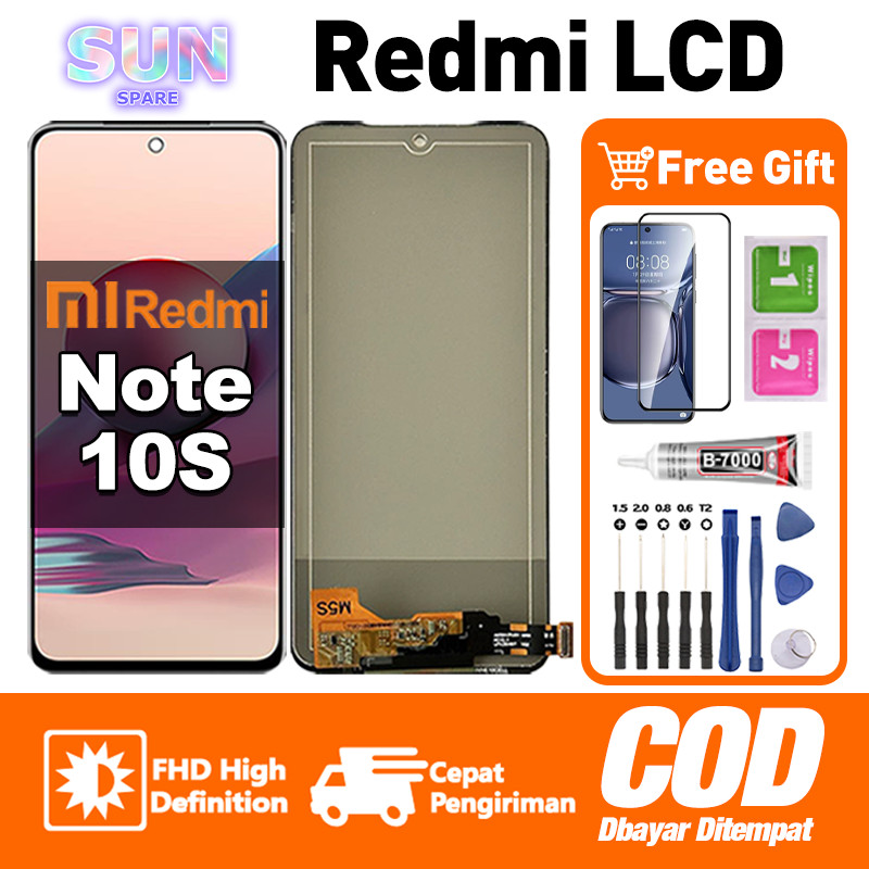 Jual LCD Redmi NOTE 10S Original Fullset Free LEM Touchscreen Hadiah ...