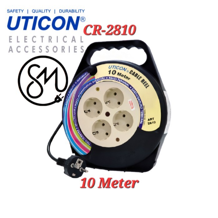 Jual Kabel Box Uticon CR-2810 10 m cok sambung gulung roll kuningan SNI ...