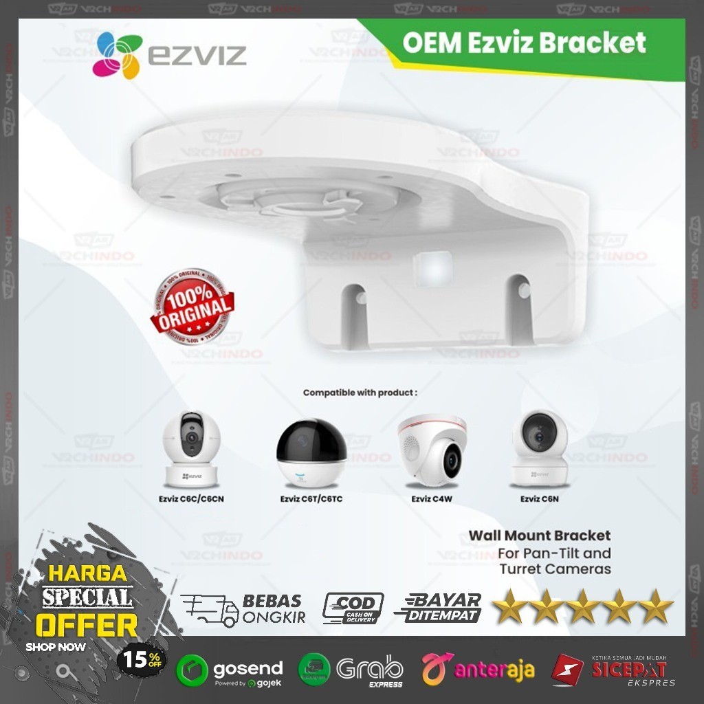 Jual BRACKET DINDING INDOOR FOR EZVIZ CCTV C6CN C6N C4W C6TC WALL MOUNT ...